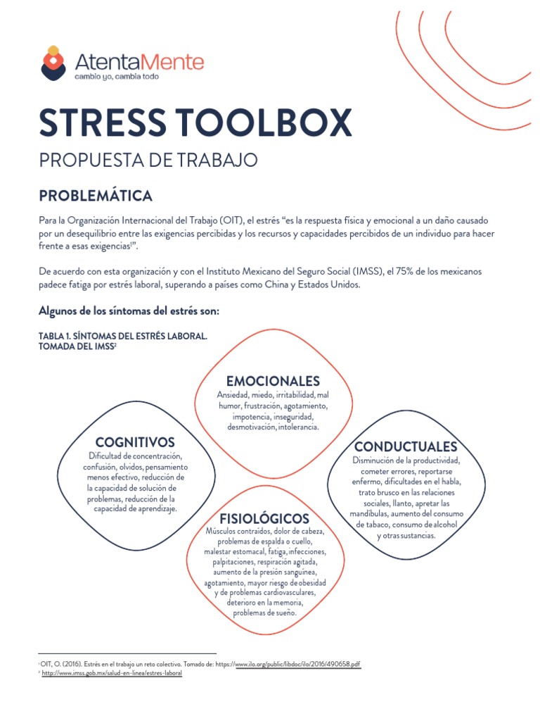 Propuesta Stress ToolBox 1 PDF | PDF | Estrés (biología) | Bienestar