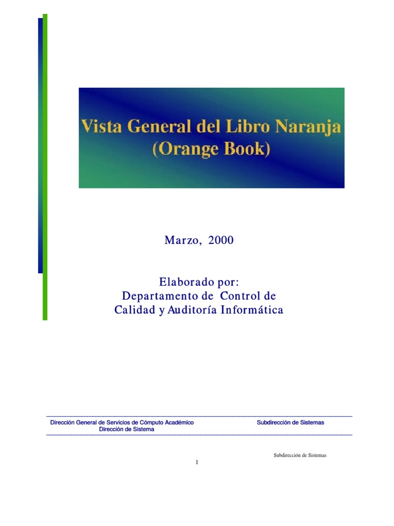 Orange Book | PDF | Archivo de computadora | Software