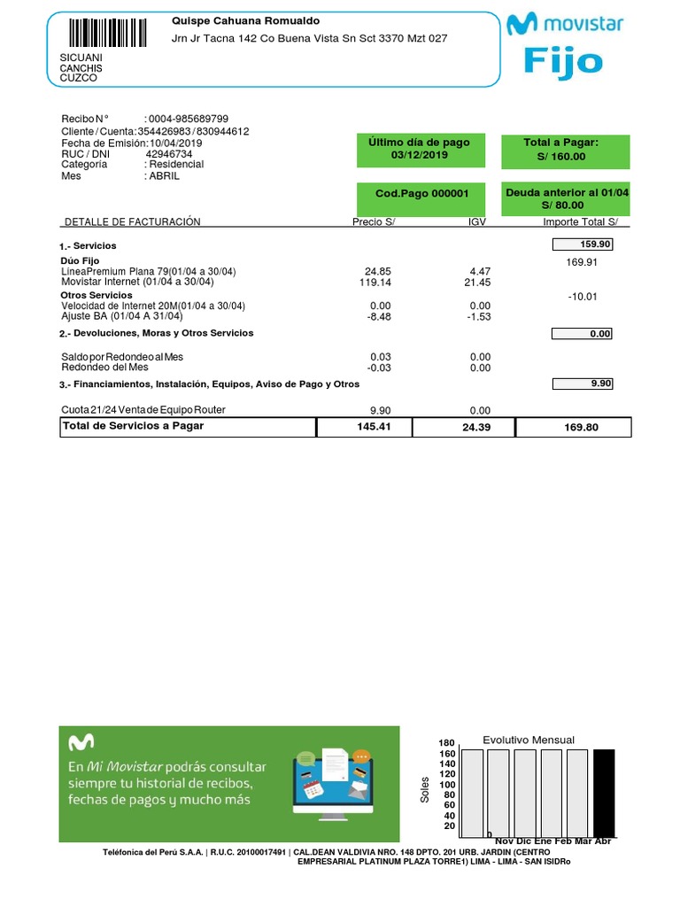 Recibo Cable Gold | PDF | Informática y tecnología de la información ...