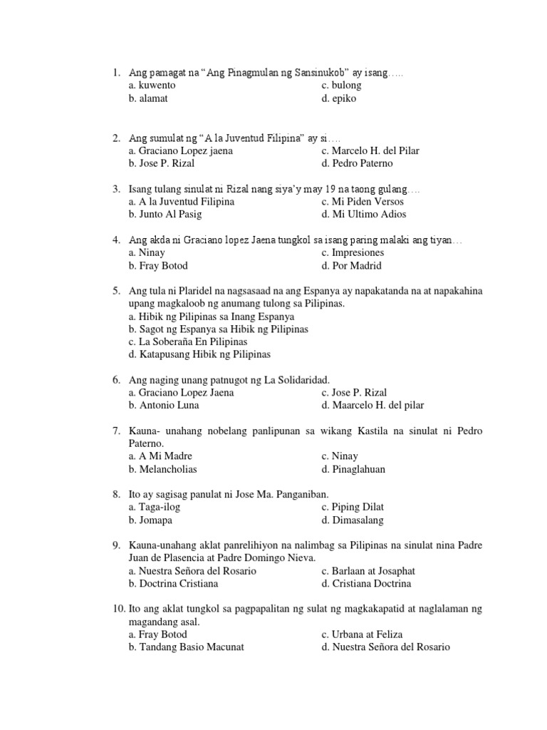 Filipino Let Reviewer | PDF