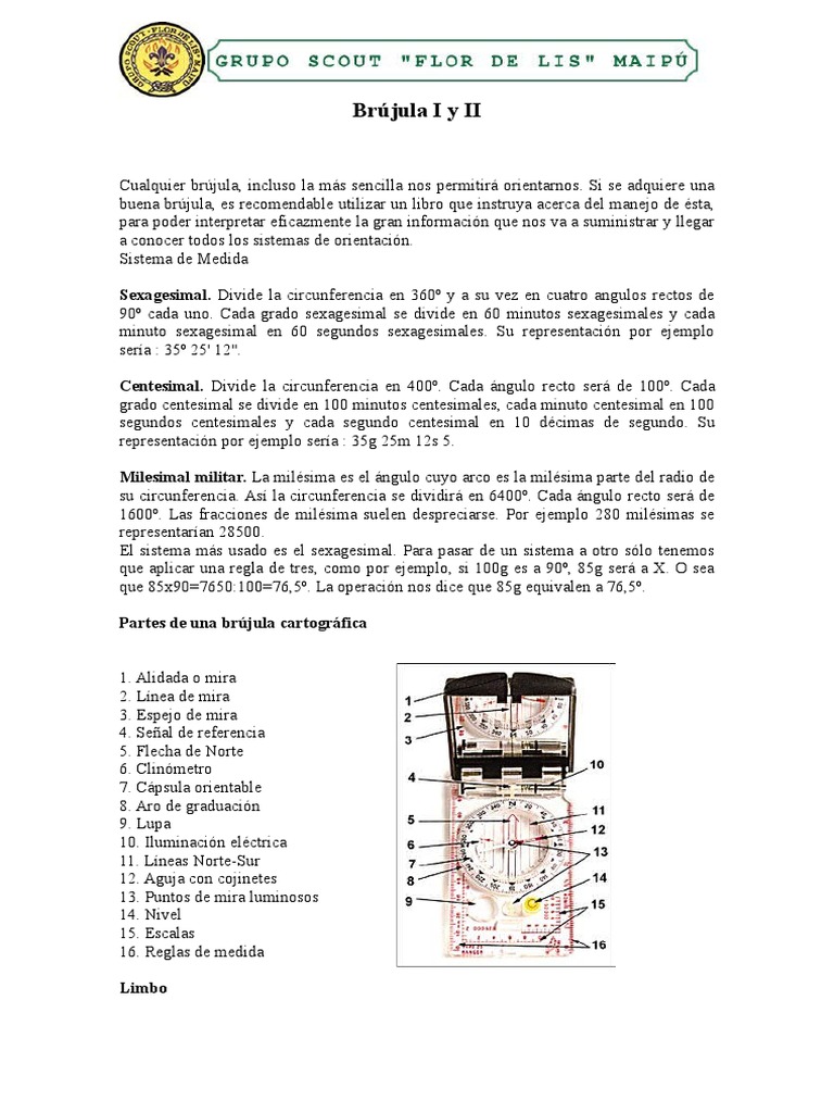 Guía Completa de Uso de Brújulas | PDF | Azimut | Brújula