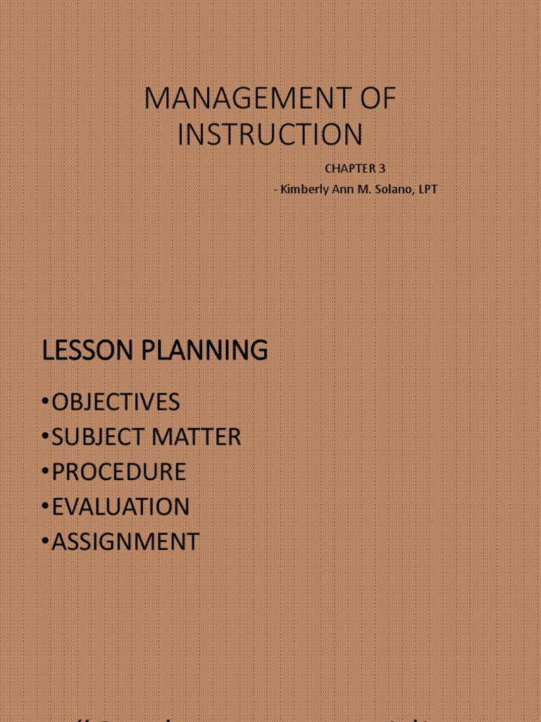 Instructional Management | PDF | Learning | Teachers