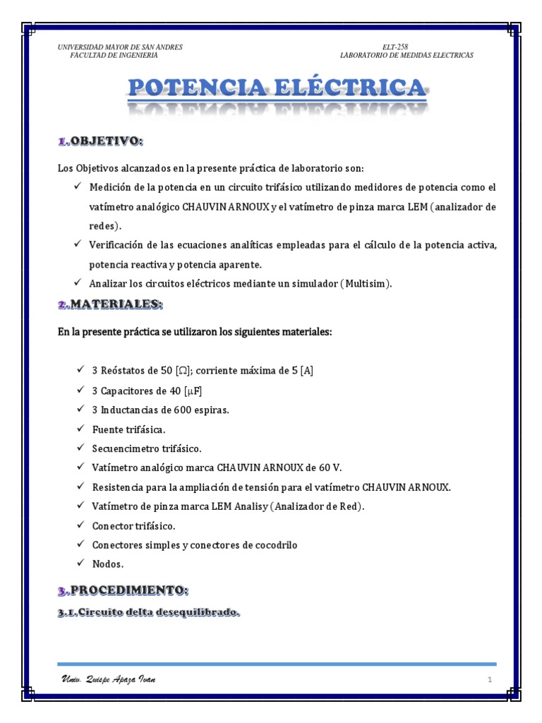 Potencia Electrica Pdf Energia Electrica Filosofía Natural