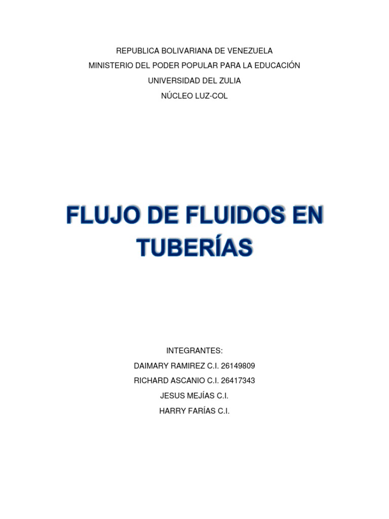 Flujo de Fluidos en Tuberias | PDF | Numero Reynolds | Masa
