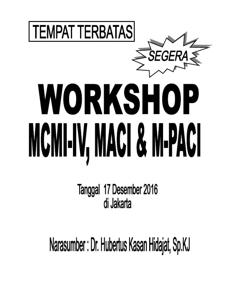 Ws Mcmi-IV, Maci Dan M-Paci TGL 17 Des 2016 (Berorientasi Dsm5) | PDF