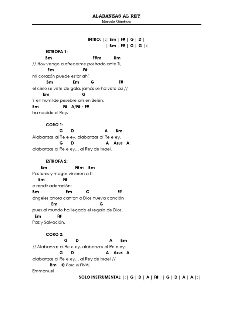 Alabanzas Al Rey | PDF
