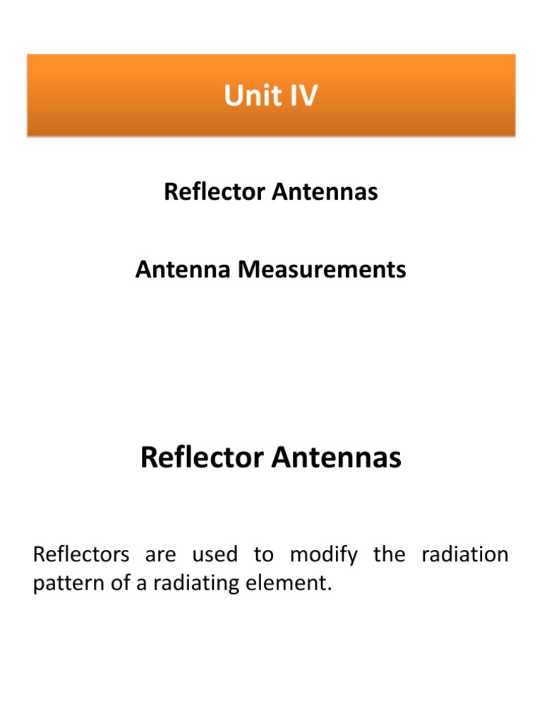 Types of Reflector Antennas Explained | PDF | Antenna (Radio ...