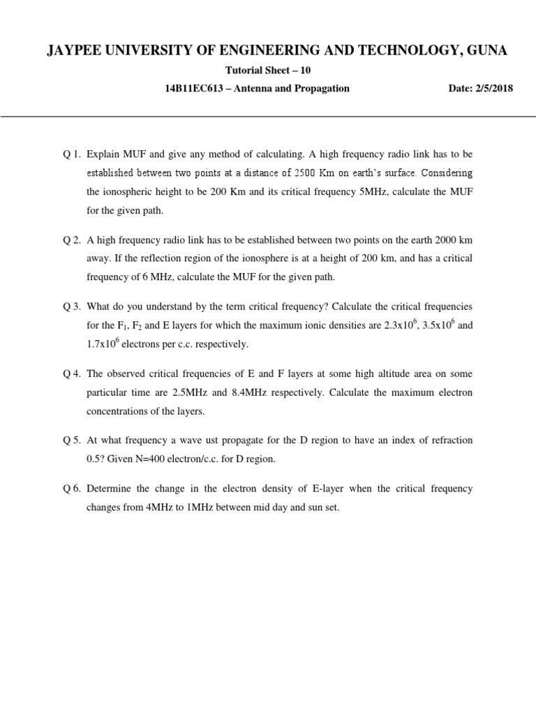 Tute 10 | PDF | Science & Mathematics