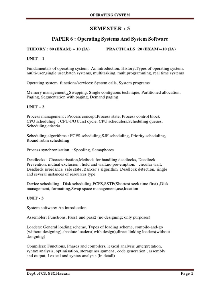 Operating System | PDF | Scheduling (Computing) | Operating System