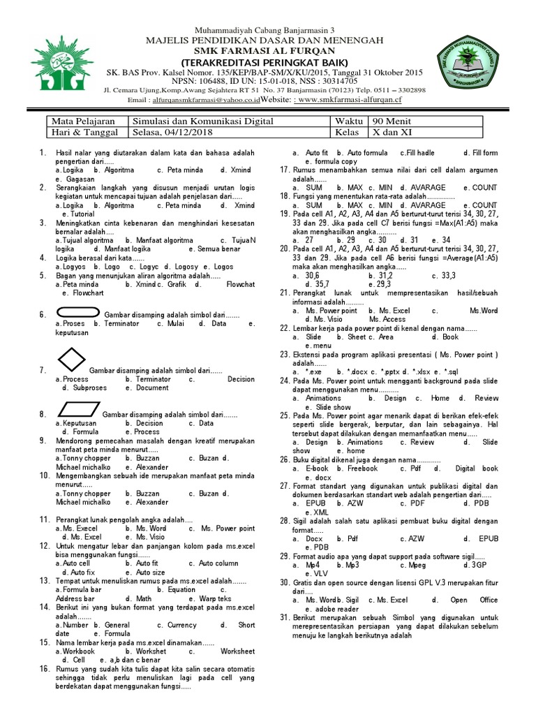 Simkomdig X Dan Xi | PDF | Metode & Bahan Ajar | Komputer