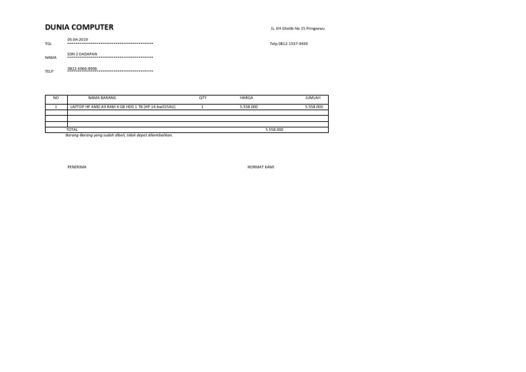 Nota Dunia Komputer | PDF