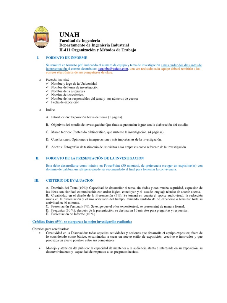 Formato Presentacion de Informe Electronica | PDF | Comunicación ...