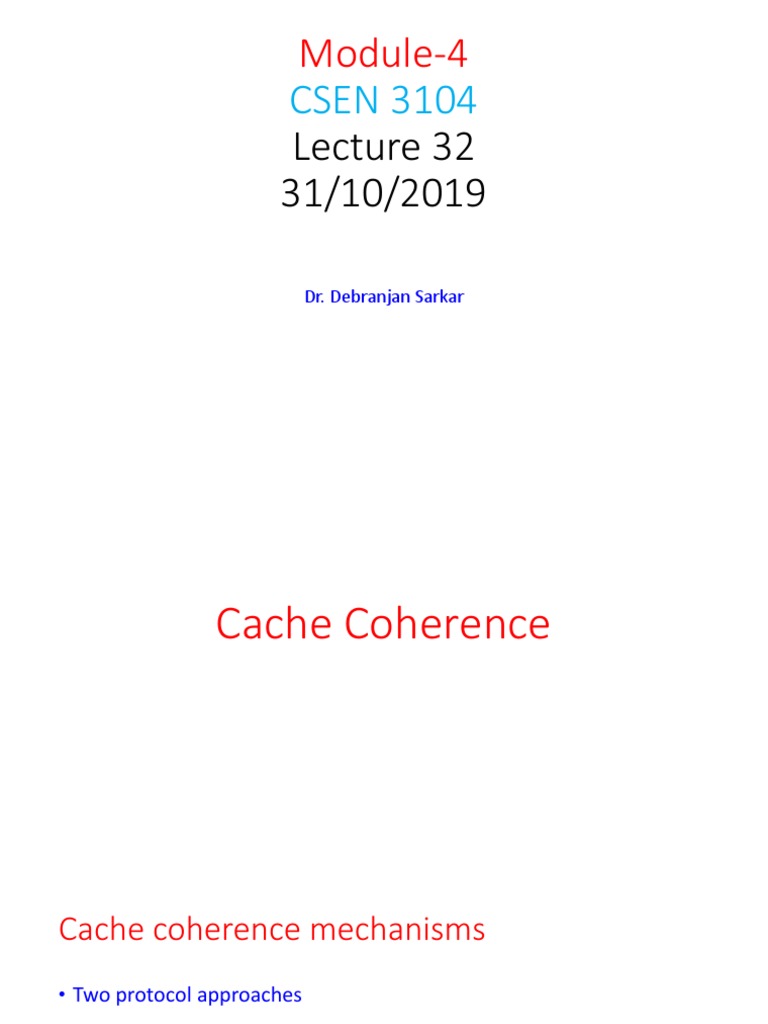 Cache Coherence | PDF | Computer Memory | Computing