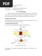 Investigatory Project On Moving Coil Galvanometer: Submitted By: Name ...