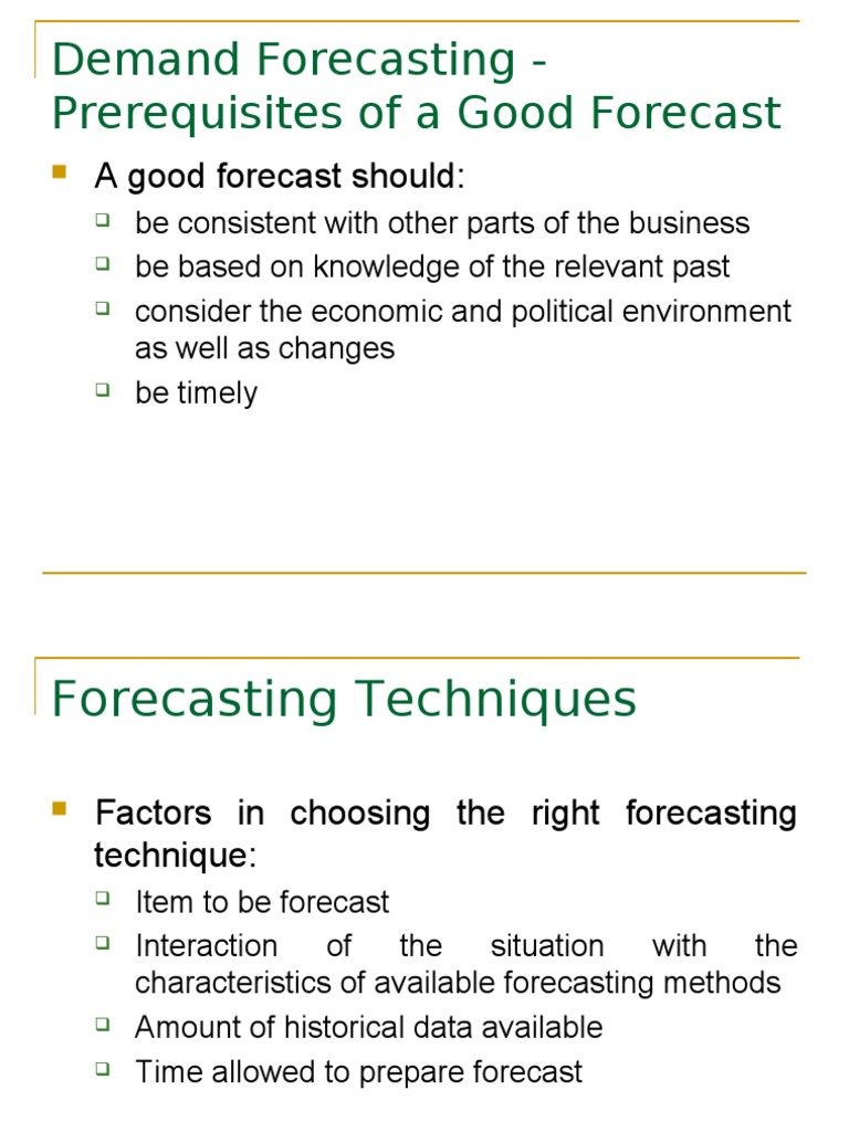 Demand Forecasting | PDF | Forecasting | Economics