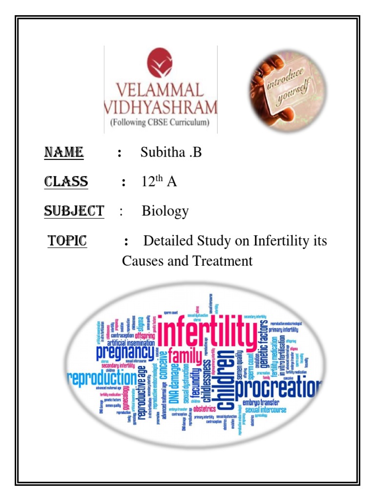 Biology Investigatory Project | PDF | Infertility | Assisted ...