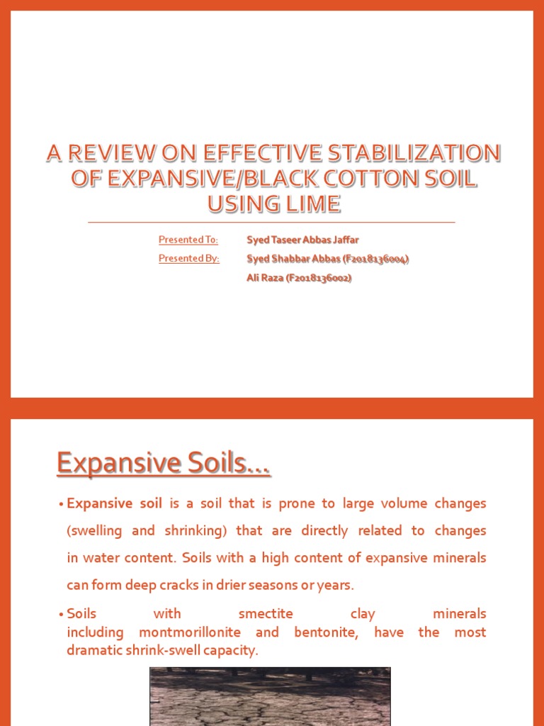 A Review On Effective Stabilization of Expansive Soils PDF | PDF | Geotechnical Engineering | Soil