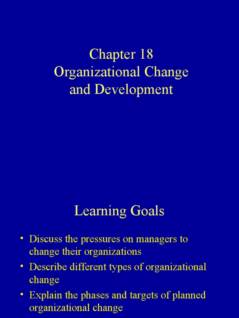 Organizational Change and Development | PDF | Organization Development ...