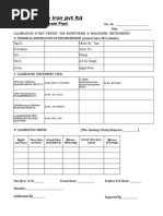Calibration Certificate Form | PDF