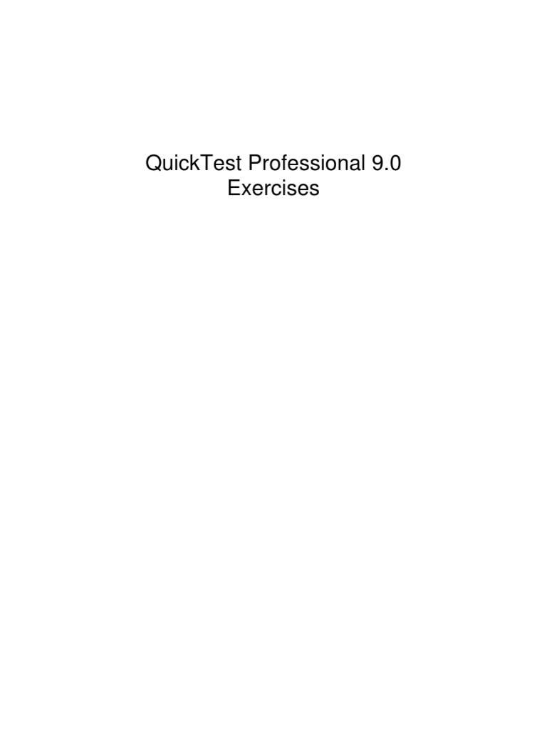 Qtp 90 Exercises Pdf Dialog Box Parameter Computer Programming