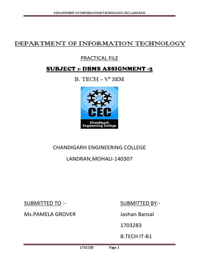 Assignment DBMS | PDF | Xml | Databases Assignment DBMS | PDF | Xml | Databases