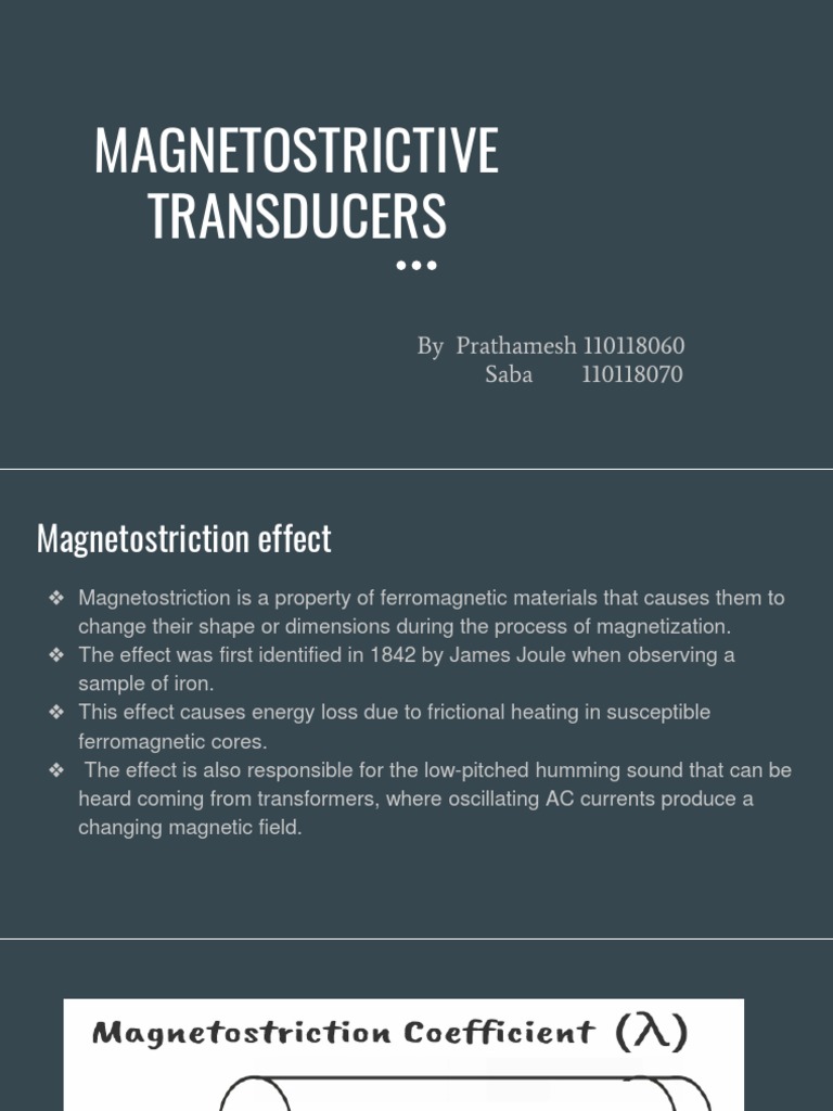 Magnetostrictive Transducers | PDF | Inductor | Physical Sciences