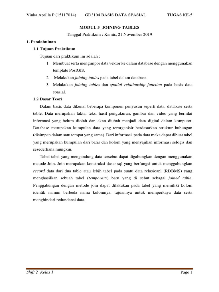 Basis Data Joining Tables Pdf