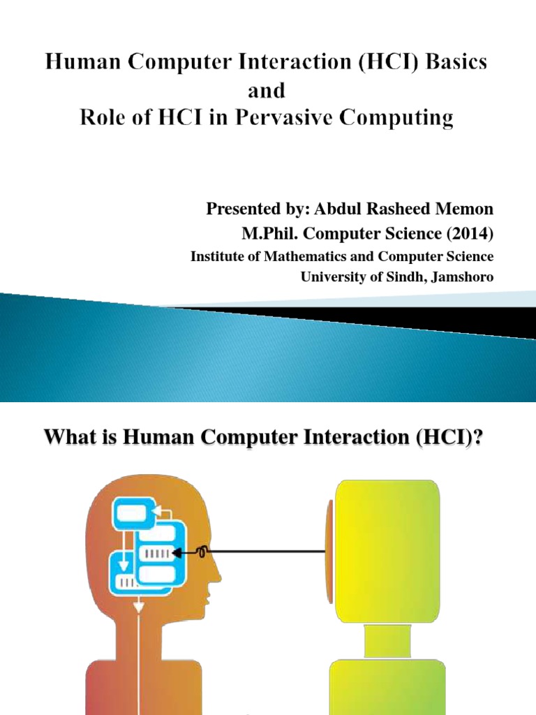 HCI Slideshare | PDF | User Interface | Perception