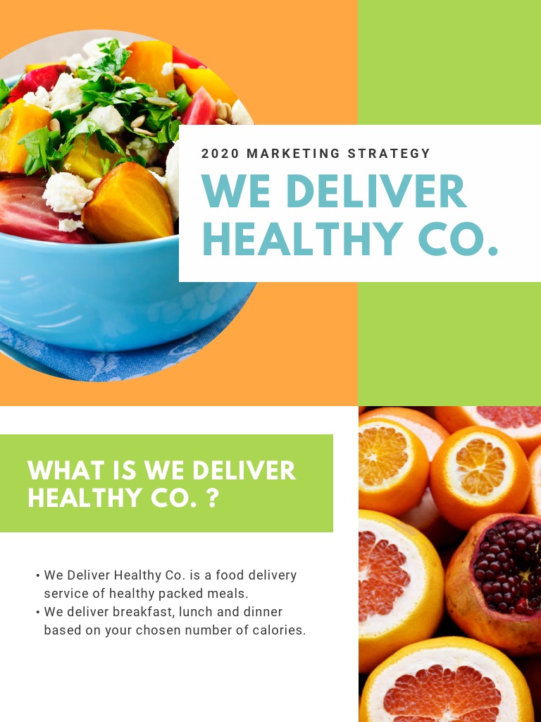 Colorful Healthy Food Marketing Plan Presentation | PDF ...