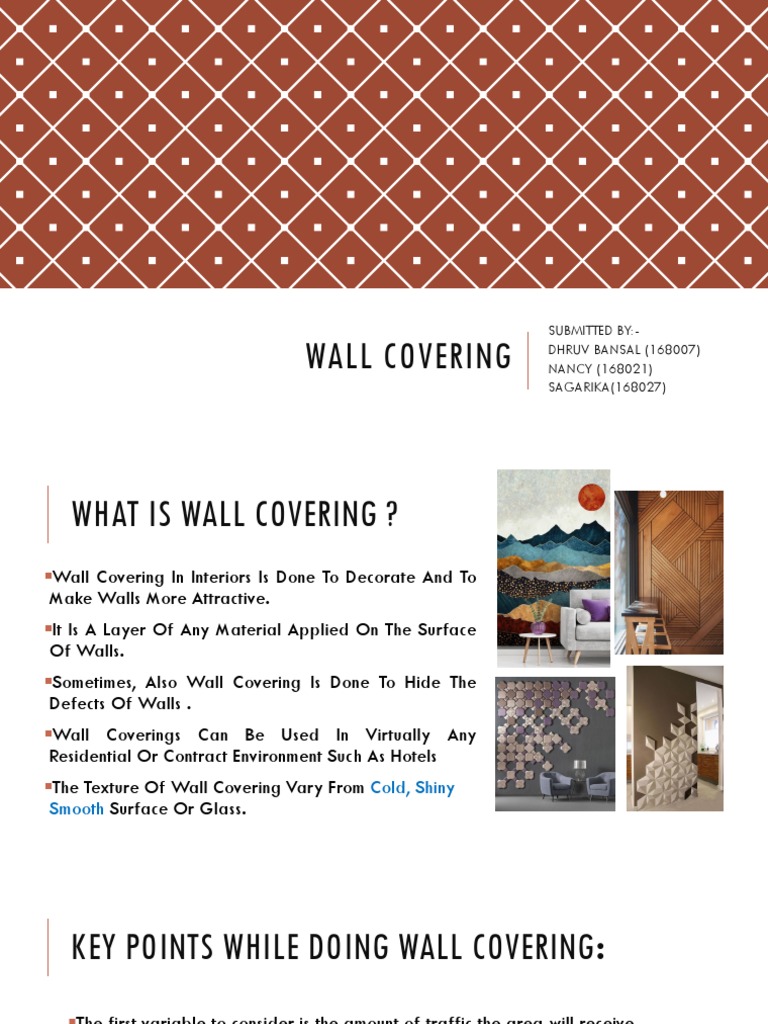 Wall Coverings | PDF | Masonry | Paper