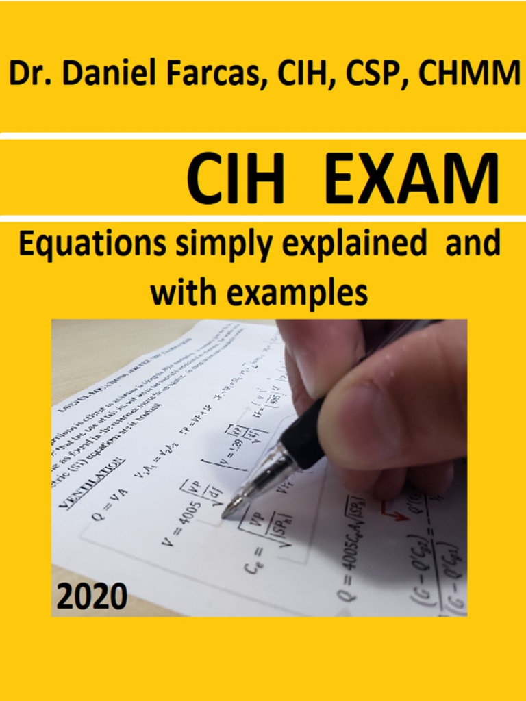 CIH Exam Equations 2020 Guide | PDF | Ventilation (Architecture) | Pressure