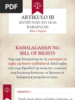 Bill of Rights Tagalog | PDF