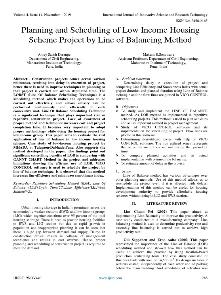 Low-Income Housing Project Scheduling | PDF | Business