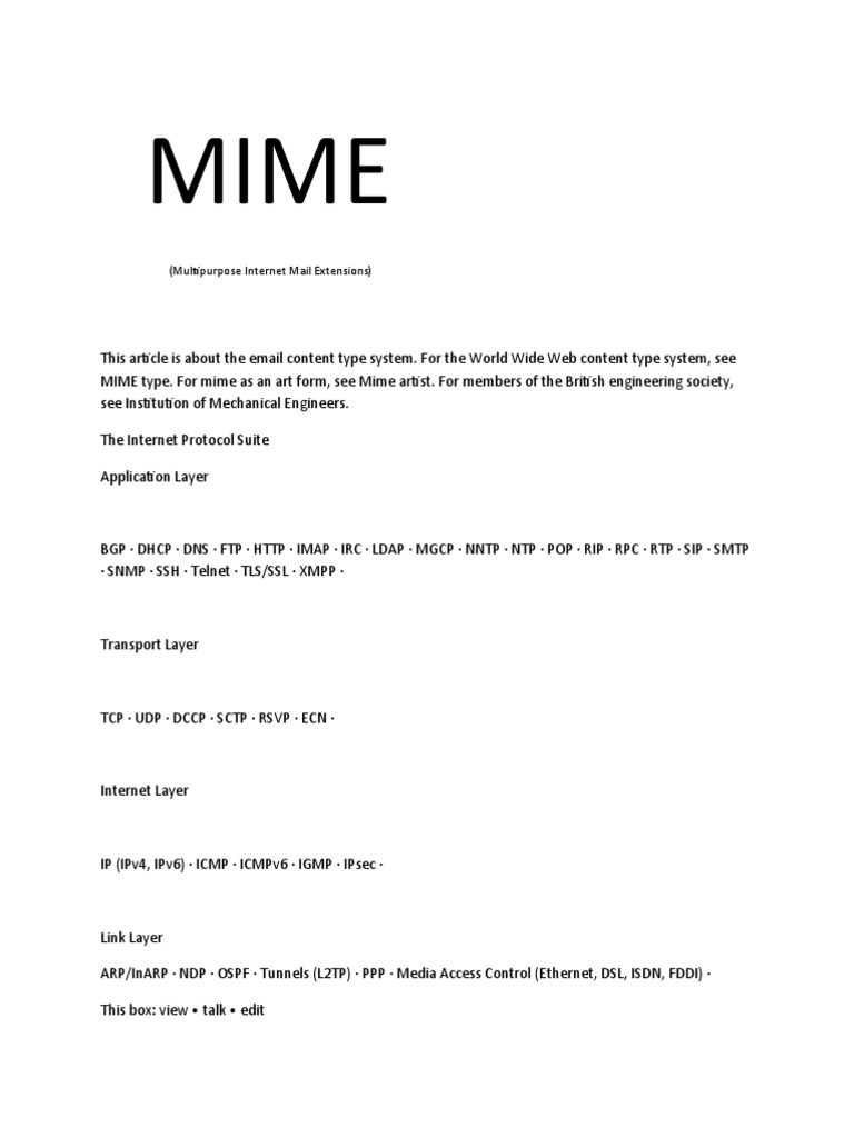 Multipurpose Internet Mail Extensions Pdf Computer Standards