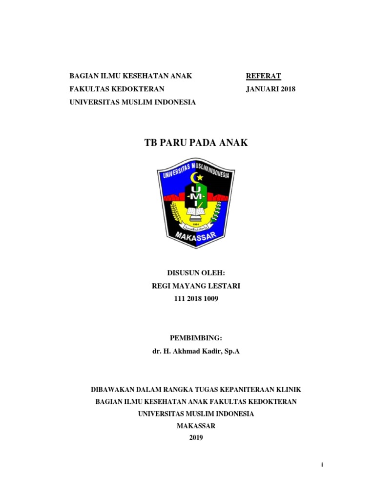 Skor dan Penanganan TB Paru Anak | PDF | Sains & Matematika