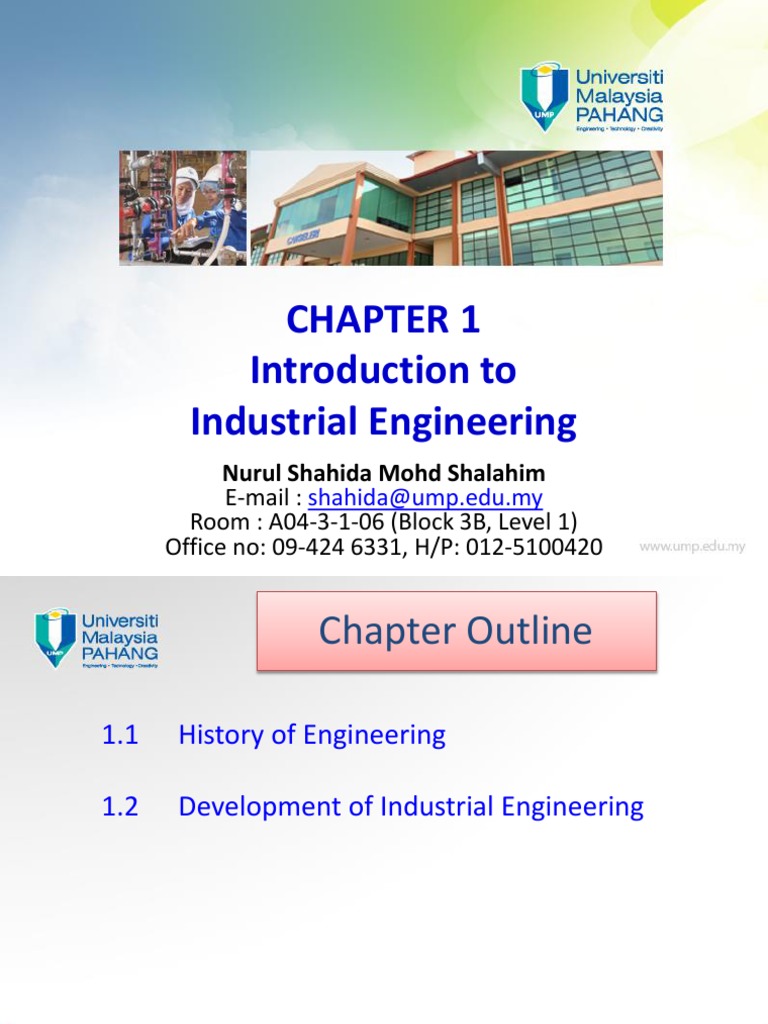 Chapter 1 Introduction To Industrial Engineering PDF | PDF | Industrial ...