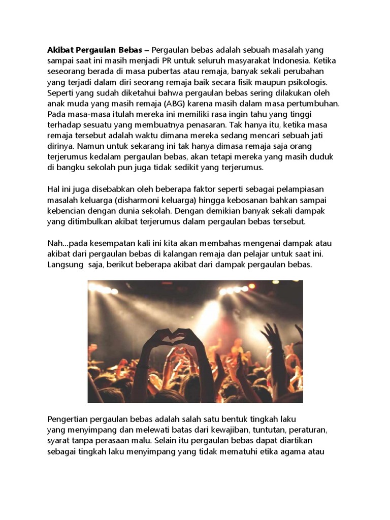 Akibat Pergaulan Bebas | PDF