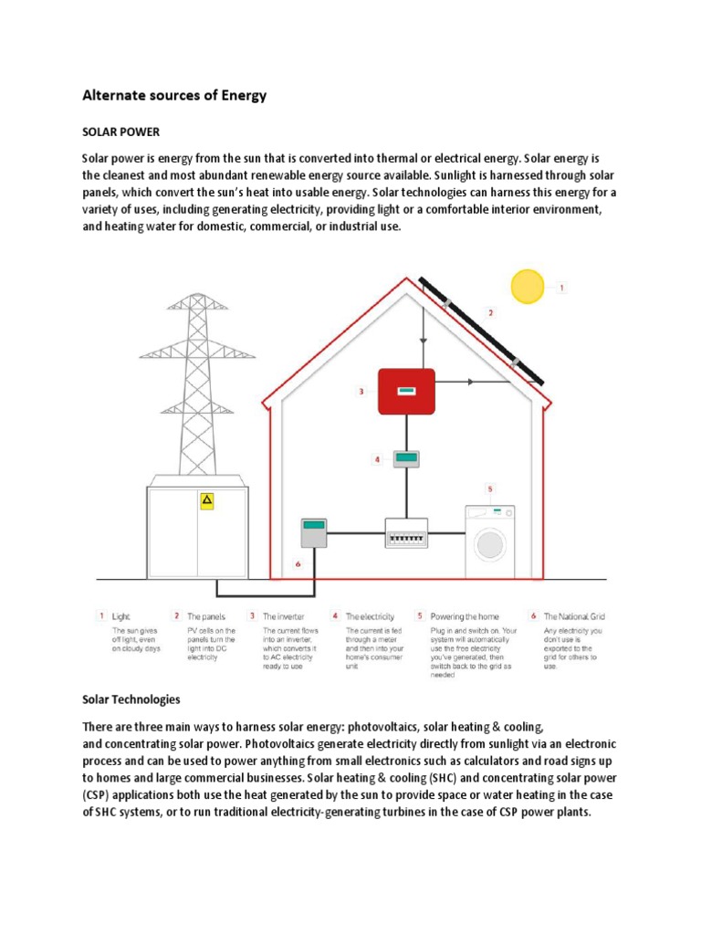 Alternate Sources of Energy | PDF | Solar Energy | Renewable Energy