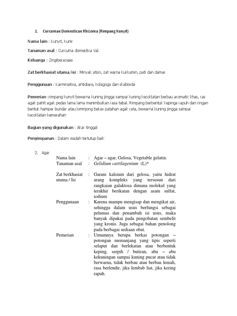 Curcumae Domesticae Rhizomaaaaa | PDF