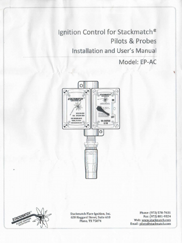 Ignition Controller For Stackmatch Pilots &probes (Model EC-AC) | PDF