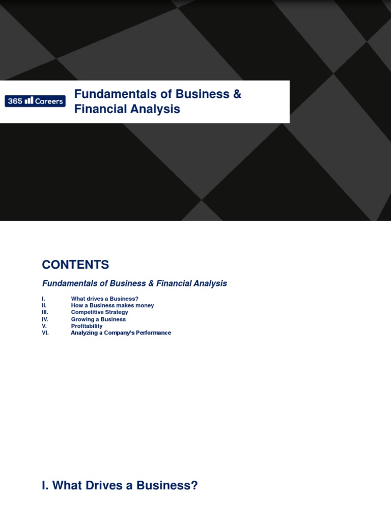 Fundamentals of Business Financial Analysis PDF | PDF | Earnings Before ...