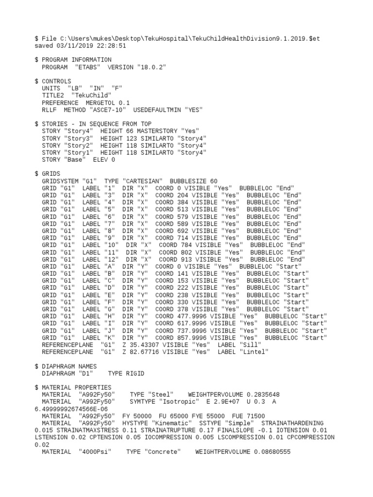 Teku Child Health Structure Data | PDF | Stress (Mechanics) | Masonry