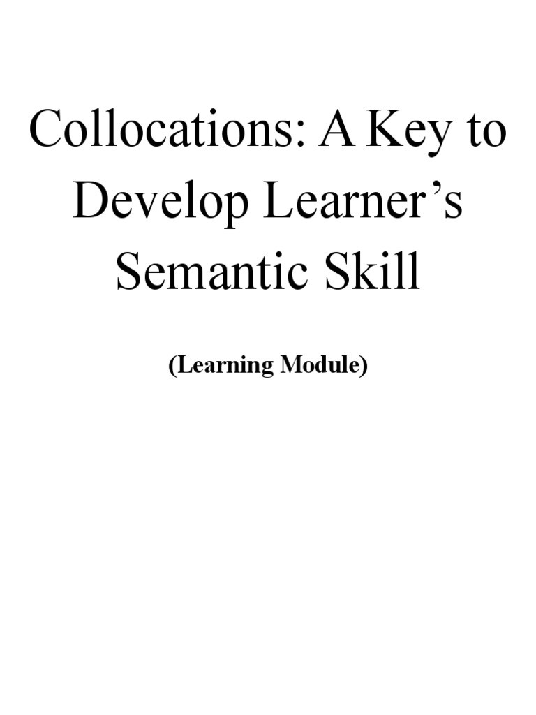 Module Final | PDF | Semantics | Word