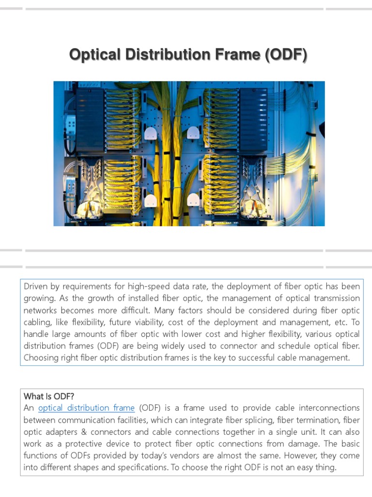 ODF | PDF | Optical Fiber | Computer Network