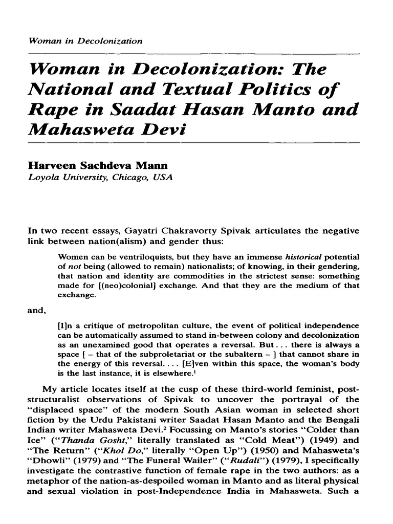 Paper | PDF | Partition Of India | Rape