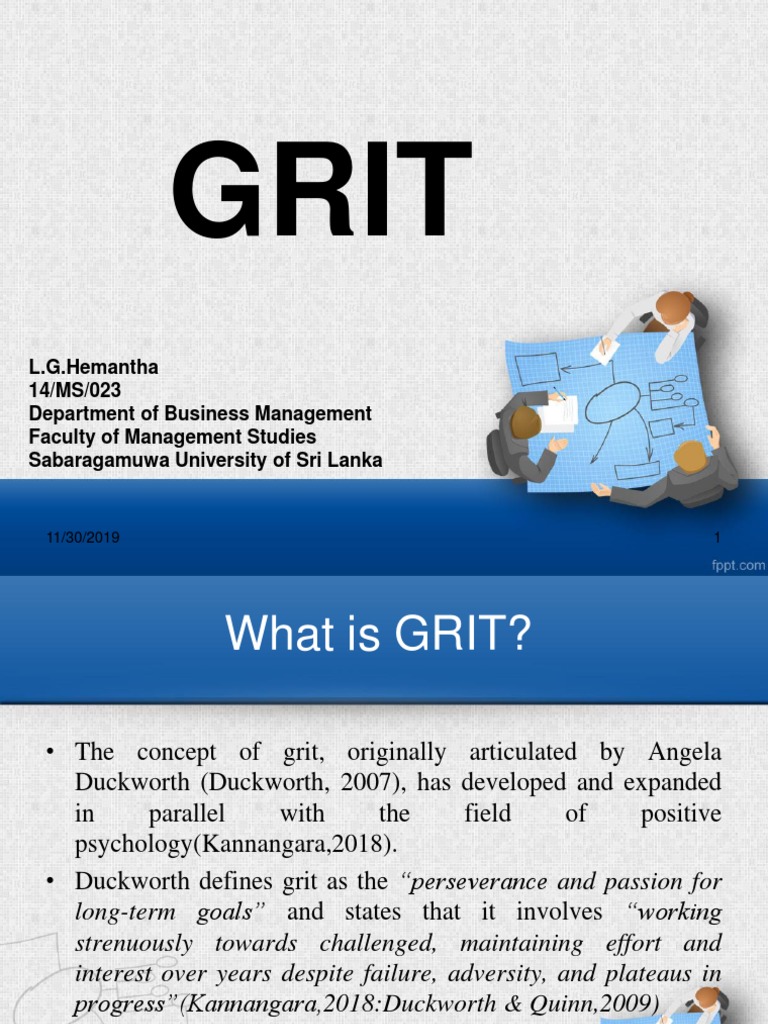 Presentation#Grit# | PDF | Grit (Personality Trait) | Social Psychology