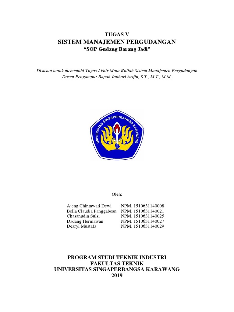 SOP Prosedur Stock Take Gudang | PDF | Pengelolaan Keuangan & Uang