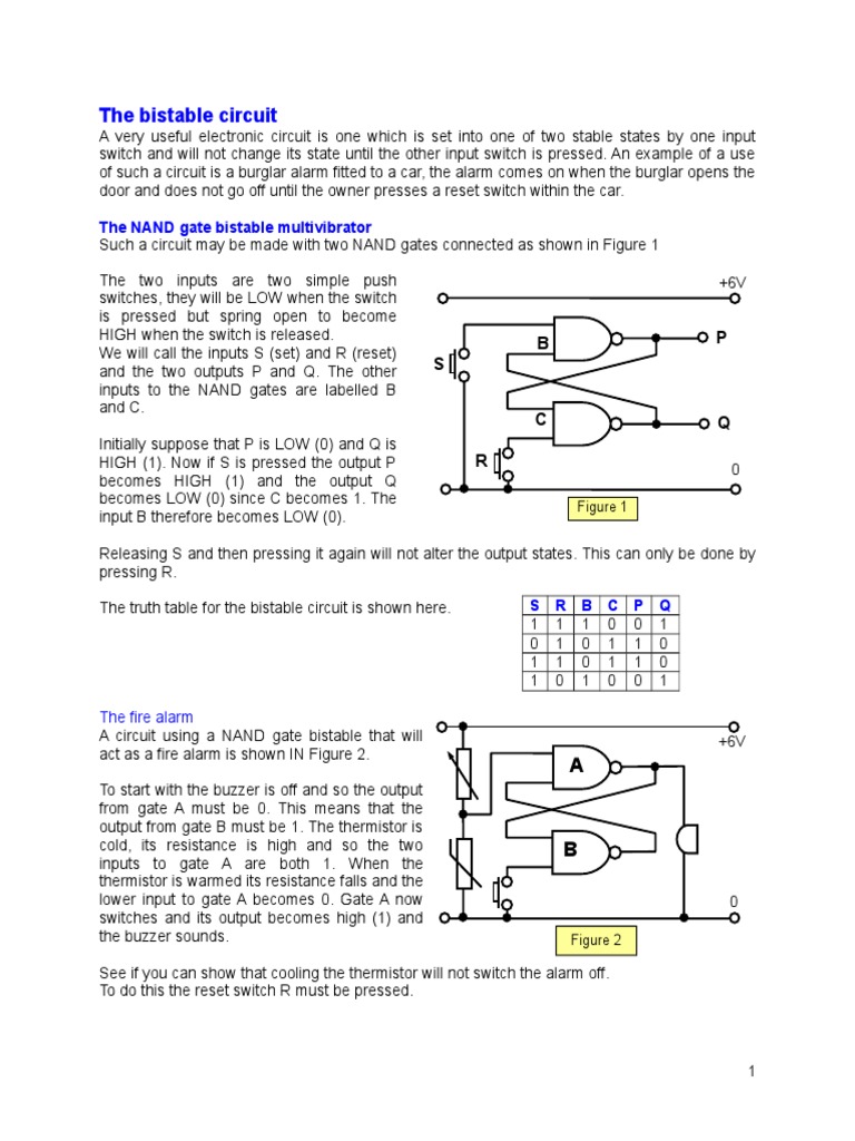 Bistable and Astable Circuits | PDF | Electrical Circuits | Electrical ...
