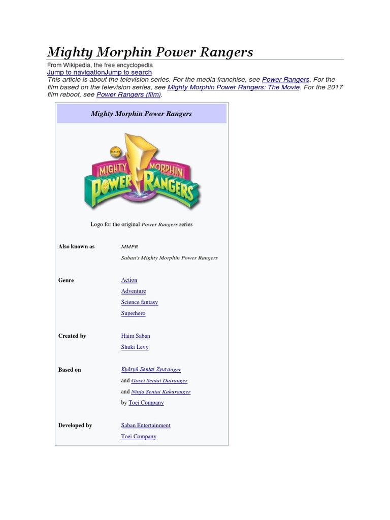 MMPR | PDF | Leisure