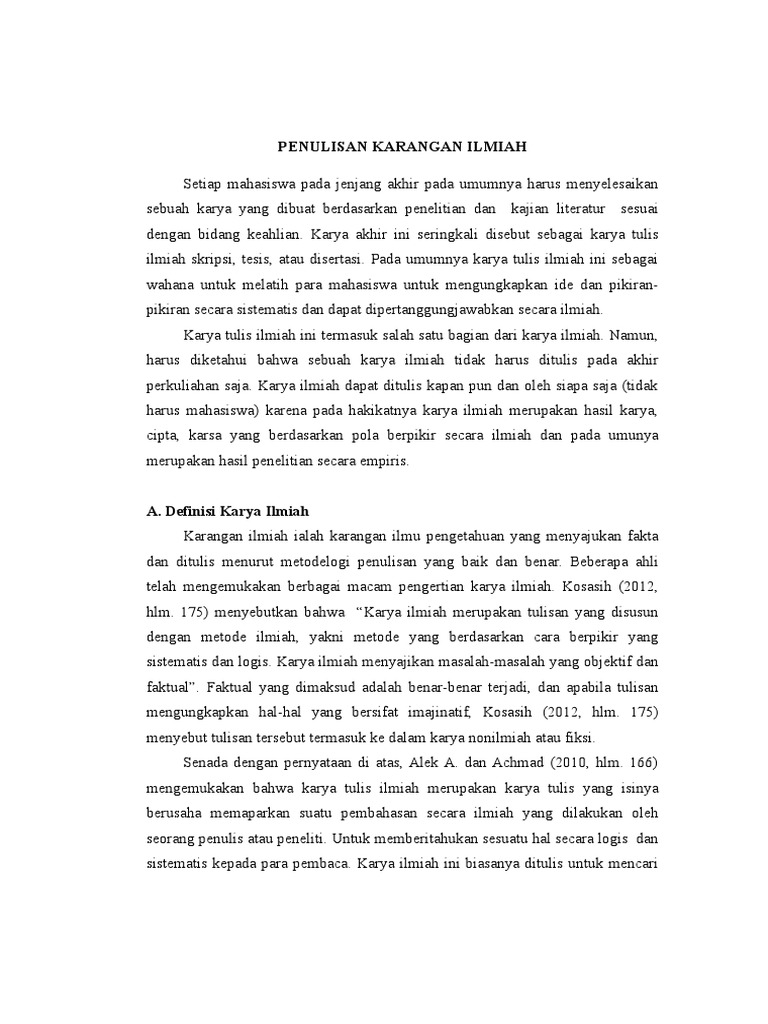 Modul E Learning Pertemuan Ke 12 Penulisan Karangan Ilmiah Pdf
